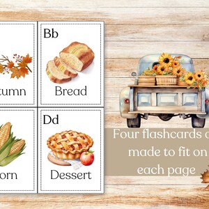 Thanksgiving Alphabet Flashcards, Alphabet Flashcards for Kids ...