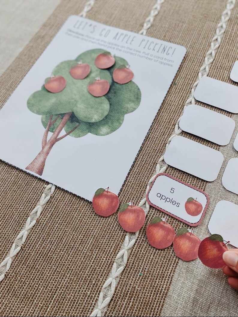 Apple Picking Activity for Kids, Learning to Count, Counting Activity ...
