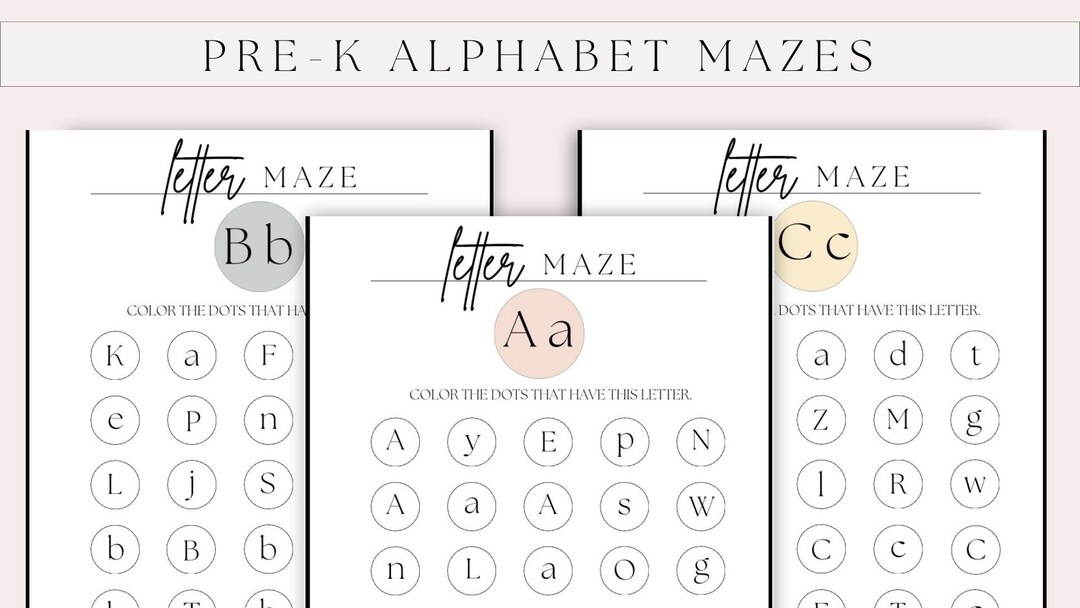 Preschool Alphabet Activity Printable | Pre-k Learning Worksheets ...