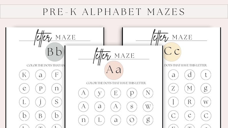 Preschool Alphabet Activity Printable Pre-k Learning - Etsy