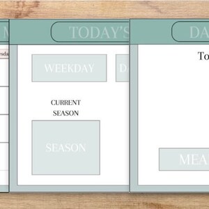 Printable Visual Calendar Board for Preschooler, Editable Calendar ...