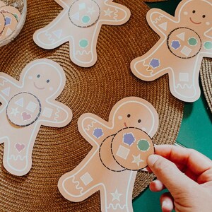 Gingerbread Shape Puzzles, Pattern Practice for Kids, Holiday Learning ...