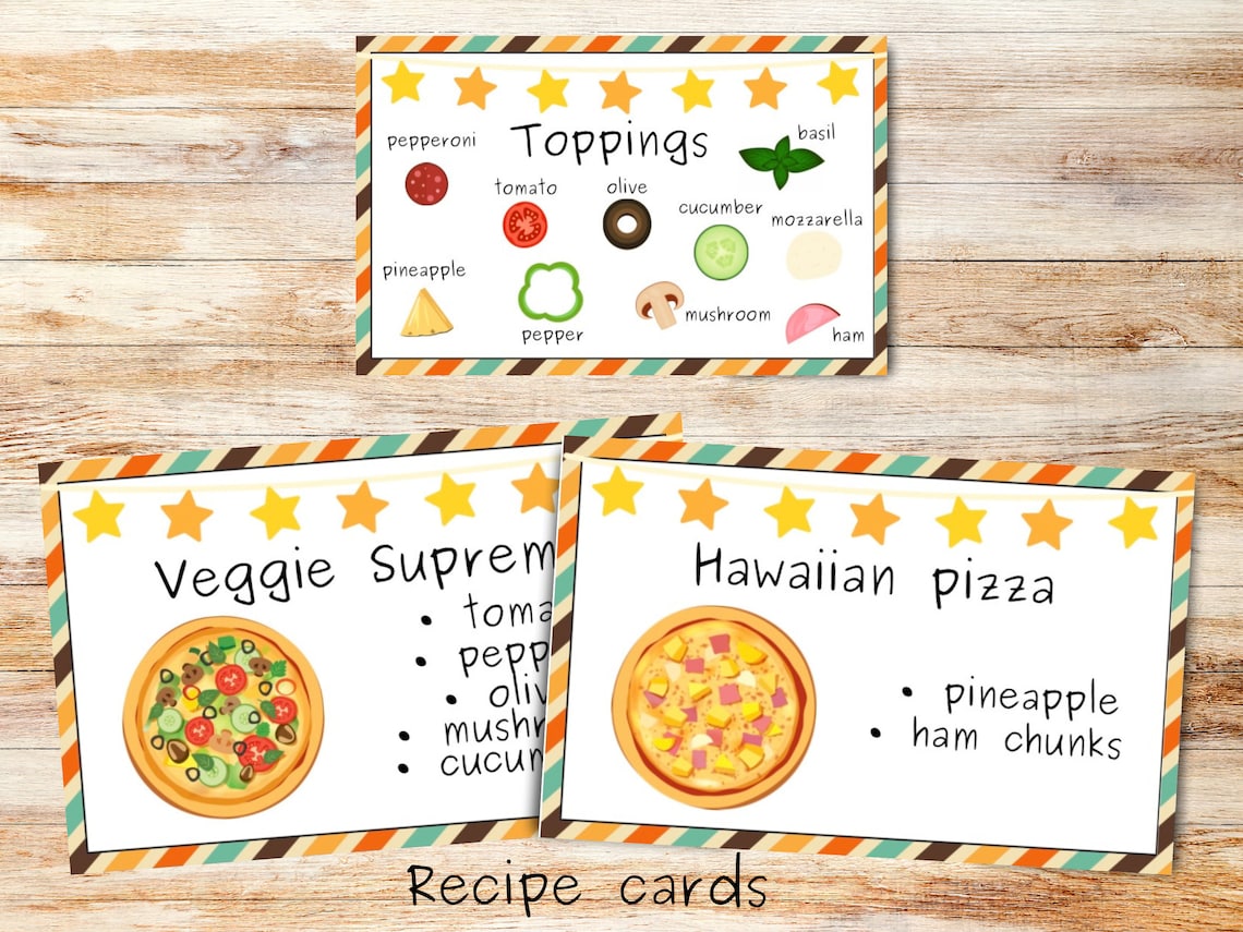 Pizza Shop Pretend Play, Dramatic Play for Kids, Pretend Play Menus ...