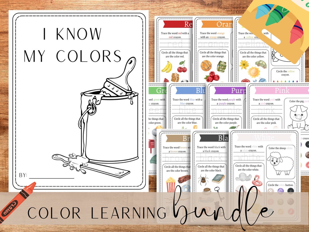 Color Learning Worksheets for Preschoolers, Printable Color Recognizing ...