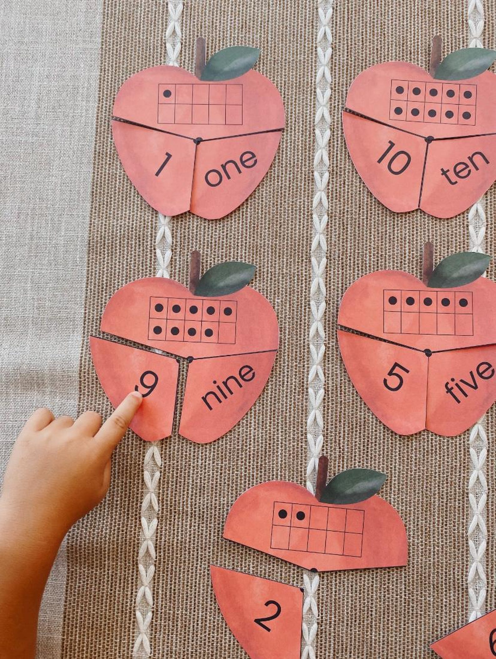 Fall Number Puzzles, Counting Practice With Numbers 1-10, Ten Frames ...