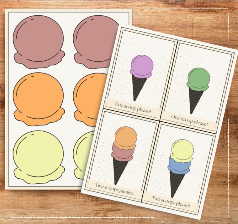 Build an Ice Cream Cone, Preschool Printable Activity, Pattern Activity ...
