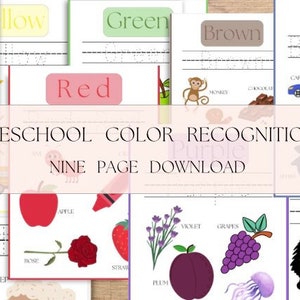 Preschool Color Recognition Worksheets | Pre-k Tracing Worksheets ...