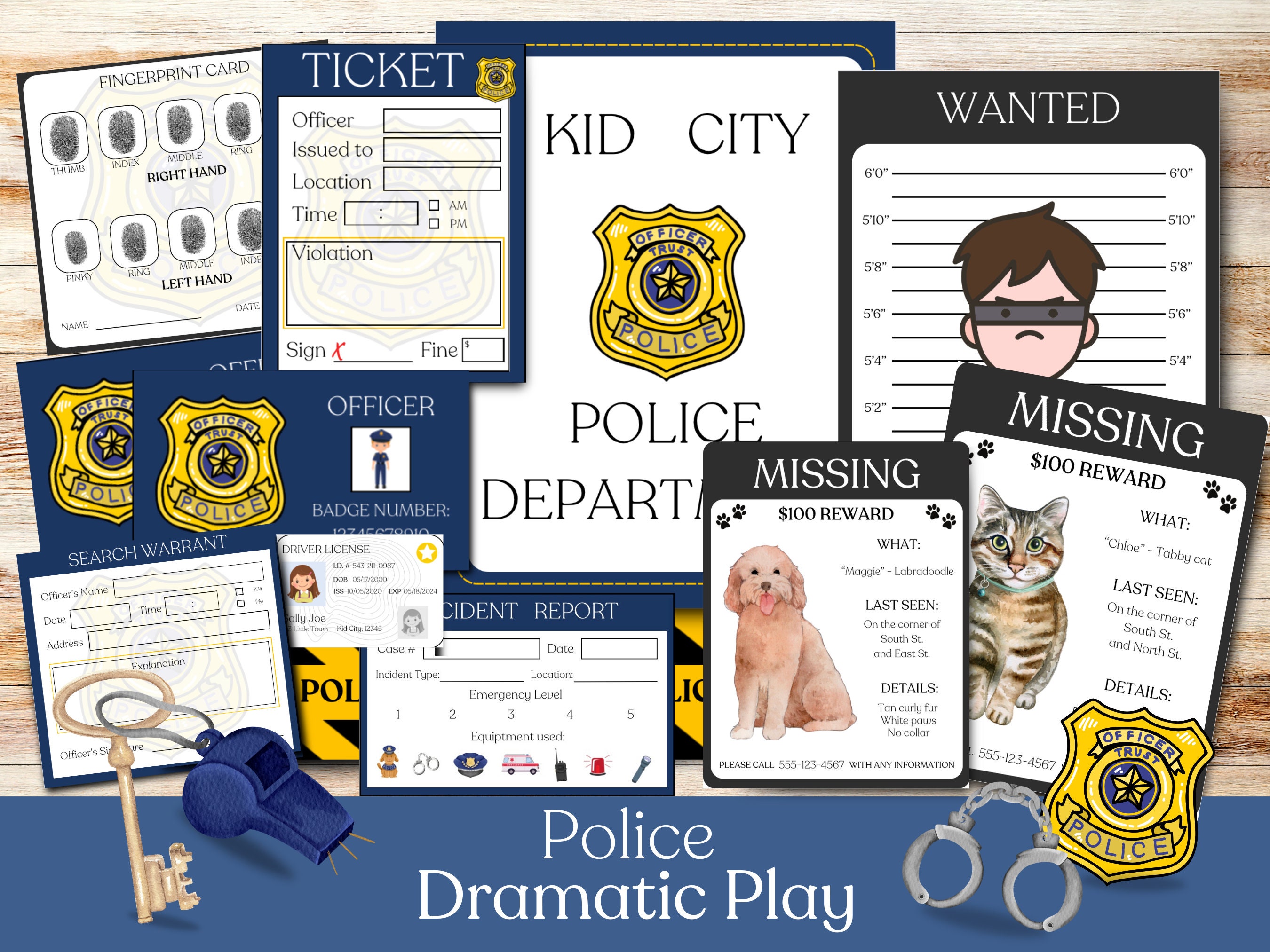 Police Dramatic Play for Kids, Pretend Police Department, Kid's Pretend ...