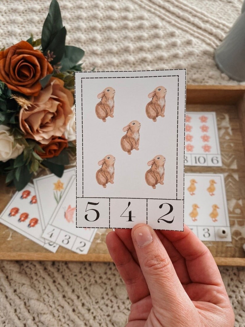 Summer Count and Clip Activity, Count and Clip Cards 1-10, Montessori ...