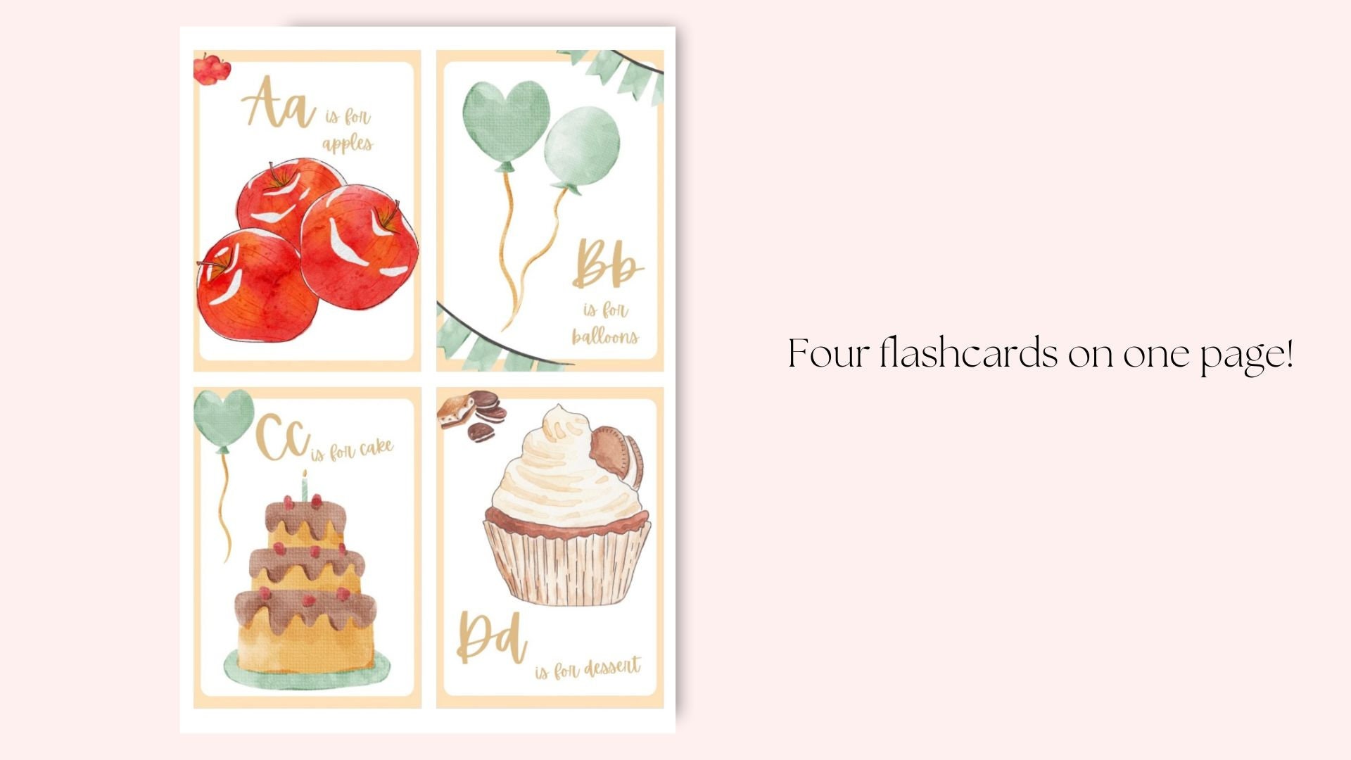Boho Styled Preschool Alphabet Flashcards, Muted Colors, Learn My Abcs ...