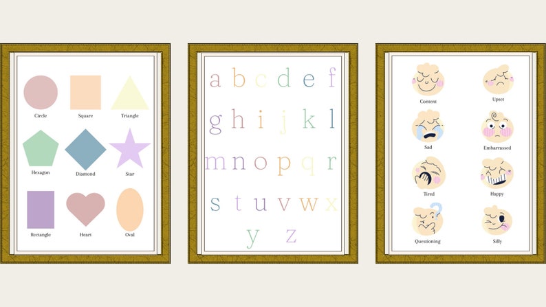 10 Printable Educational Posters Visual Learning for Kids - Etsy