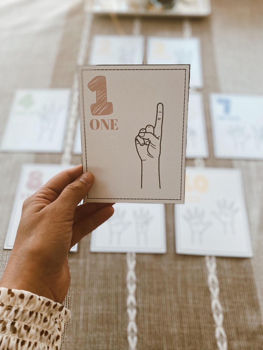 Finger Counting Flashcards for Kids, Kids Counting Flashcards ...