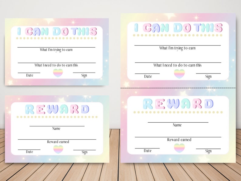 Printable Unicorn Rewards Chart for Kids, Reward System Printable ...