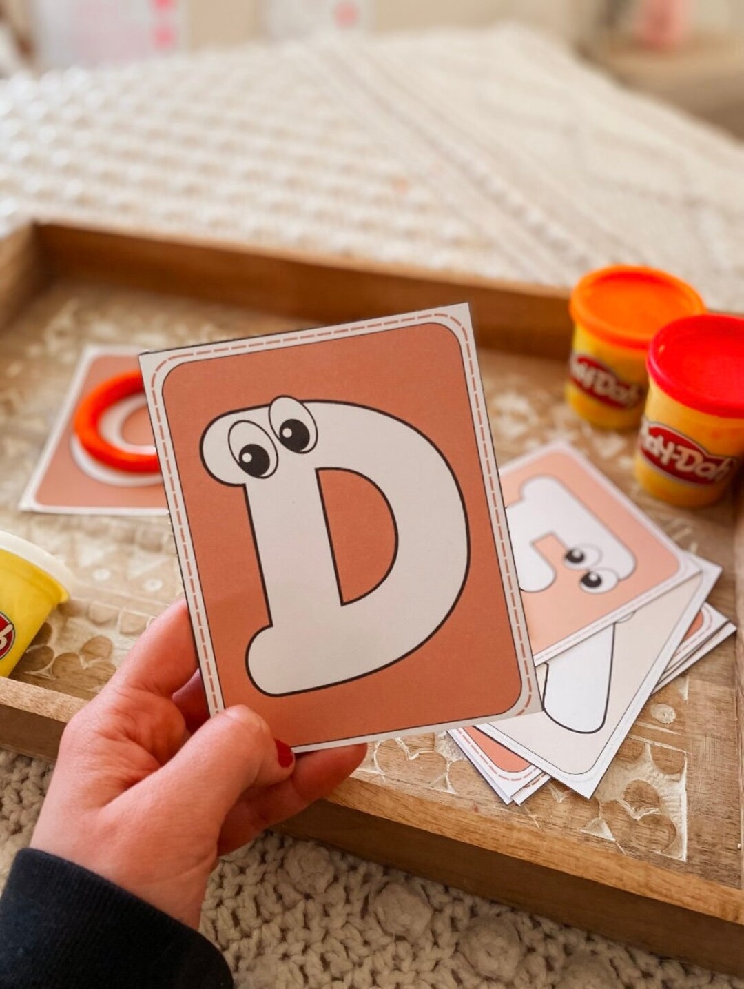 Alphabet Play Doh Mats, Kid's ABC Cards, Printable Play Doh Mats ...