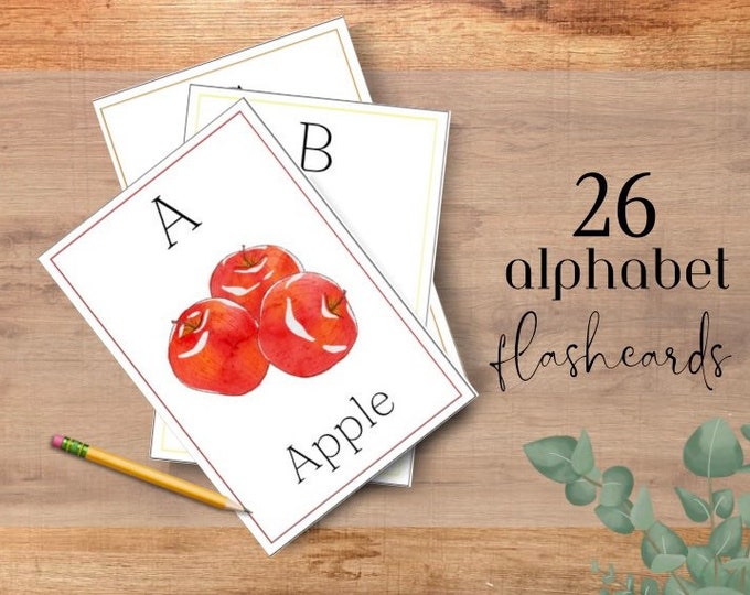 Phonetic Alphabet Flashcards, ABC Flashcards, Letter Cards, Educational ...