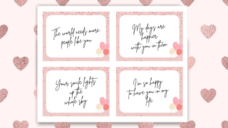 Valentine's Compliment Cards Printables | Kids Valentines | Love ...