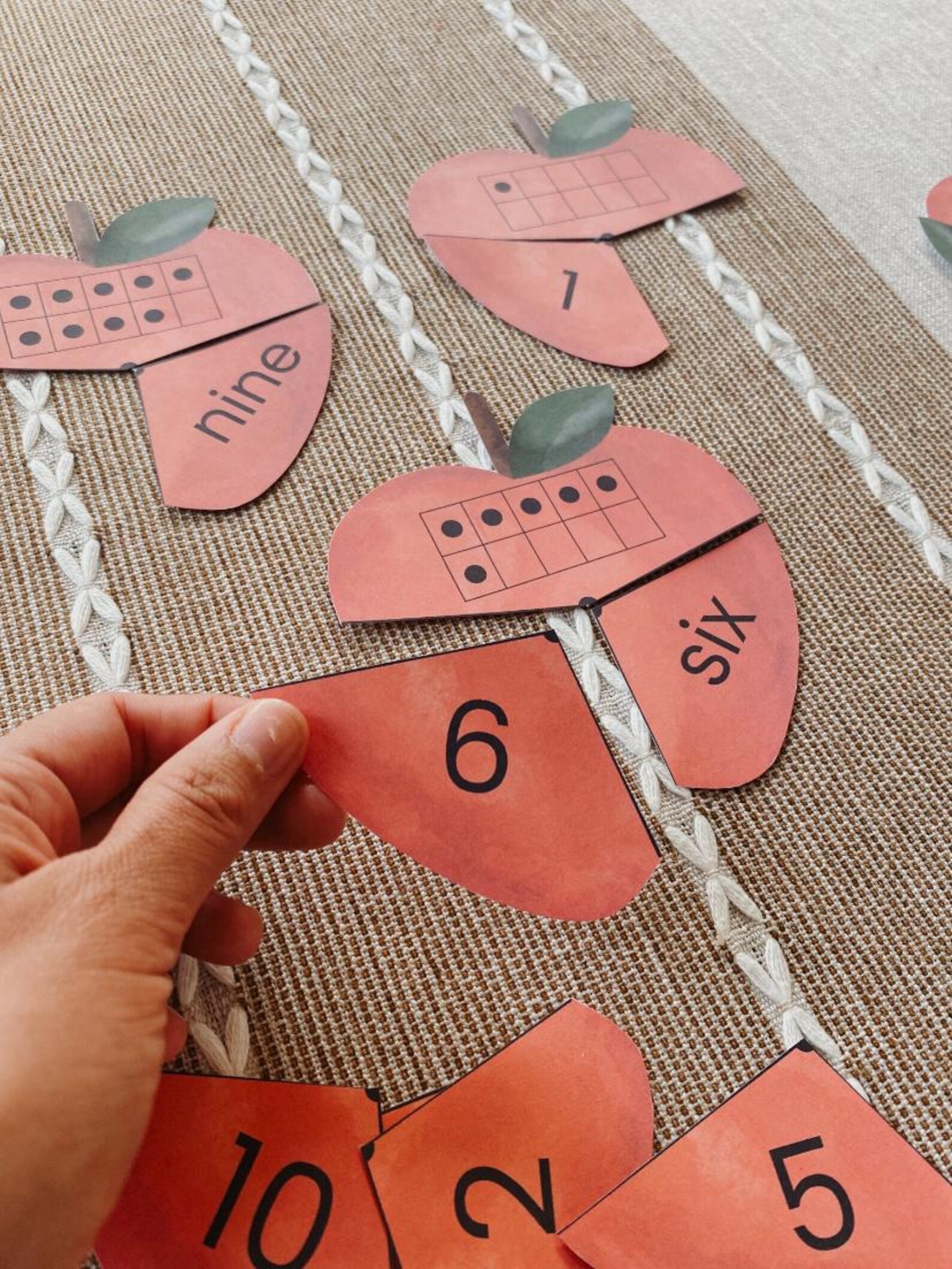 Fall Number Puzzles, Counting Practice With Numbers 1-10, Ten Frames ...