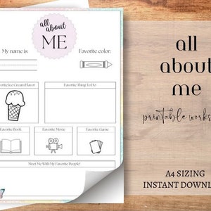 Rainbow All About Me Worksheet, Printable All About Me Questionnaire ...