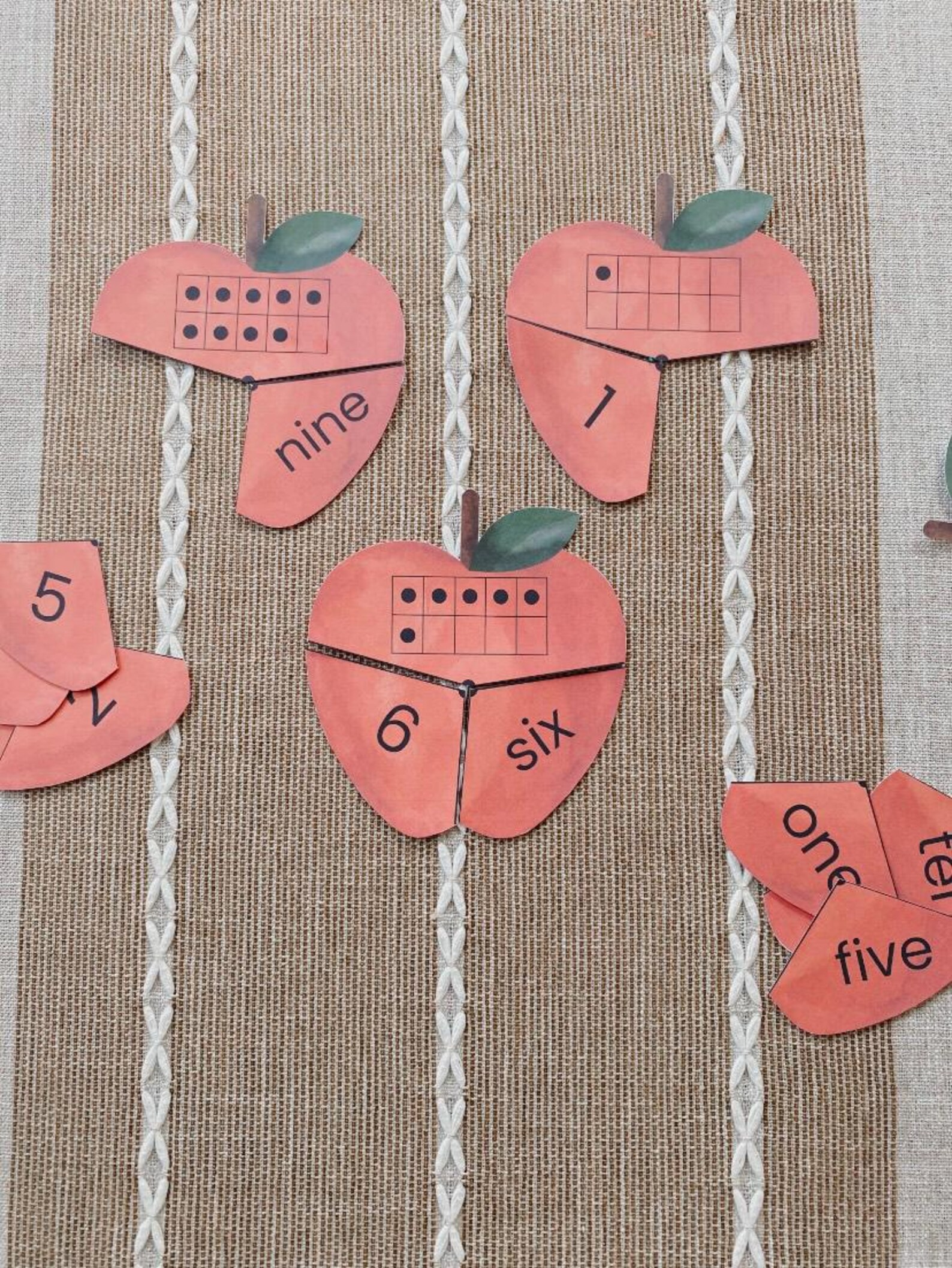 Fall Number Puzzles, Counting Practice With Numbers 1-10, Ten Frames ...