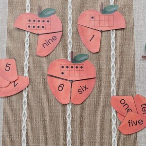 Fall Number Puzzles, Counting Practice With Numbers 1-10, Ten Frames ...