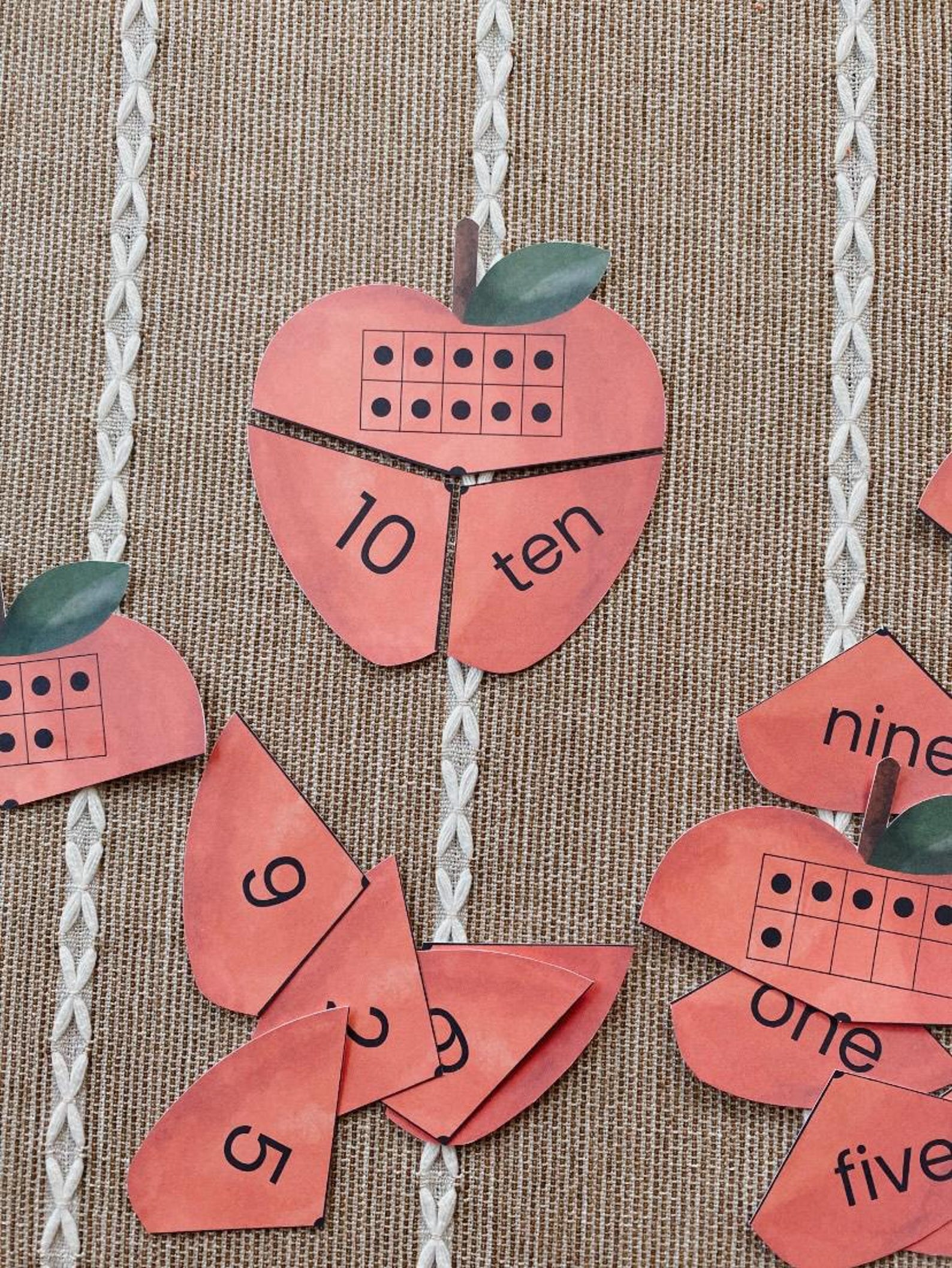 Fall Number Puzzles, Counting Practice With Numbers 1-10, Ten Frames ...