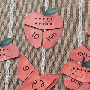Fall Number Puzzles, Counting Practice With Numbers 1-10, Ten Frames ...