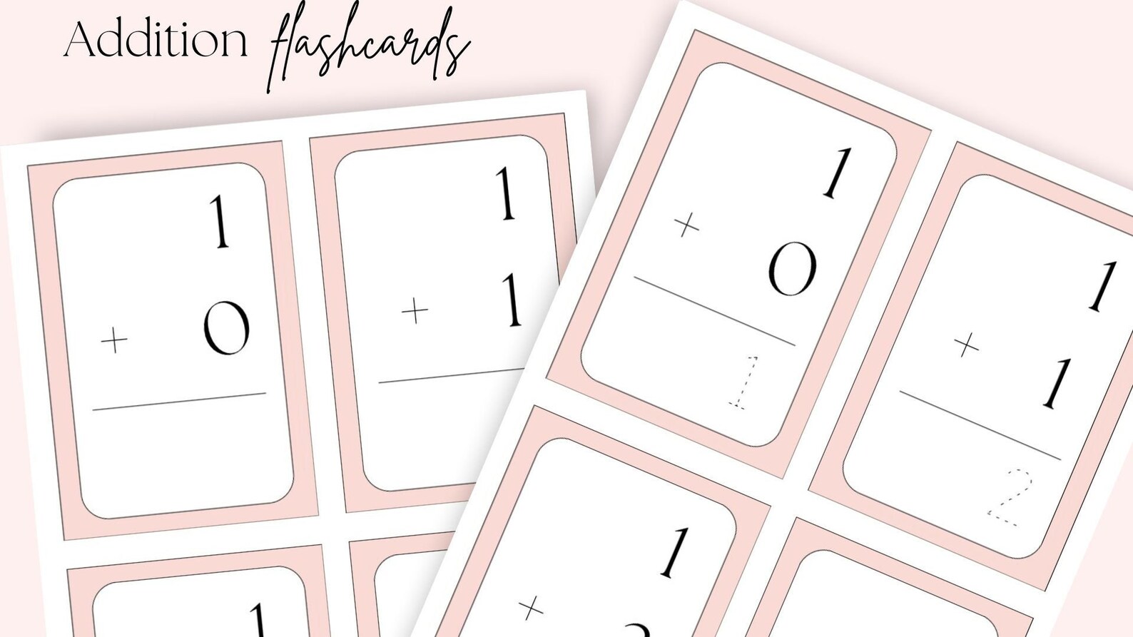 Printable Addition Flashcards for Kids, Math for Kids, Printable Math ...