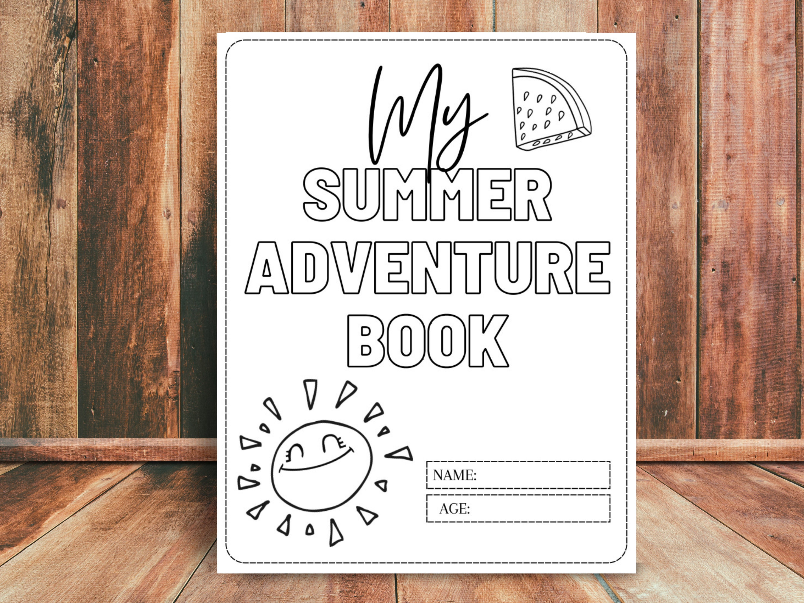 Summer Adventure Book for Kids, Summer Activities for Kids, Printable ...