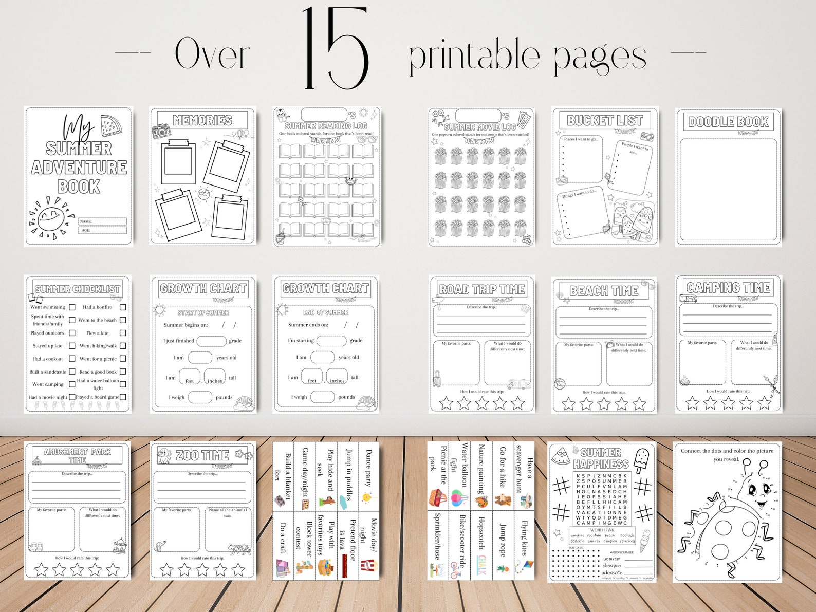 Summer Adventure Book for Kids, Summer Activities for Kids, Printable ...