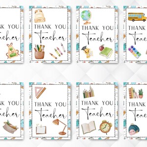 Printable Tags for Teacher Appreciation, Thank You Teacher Tags ...