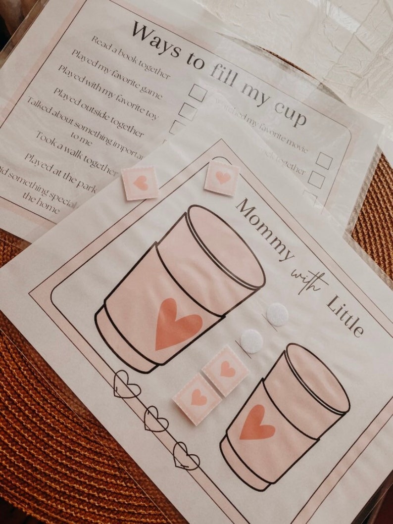 Mother Bonding Activities With Kids Printable | Fill up Your Cup | Kids ...