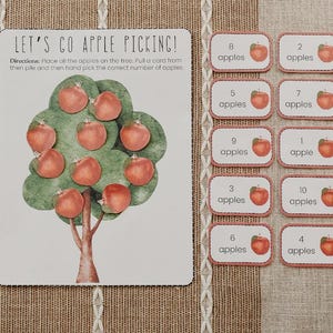 Apple Picking Activity for Kids, Learning to Count, Counting Activity ...
