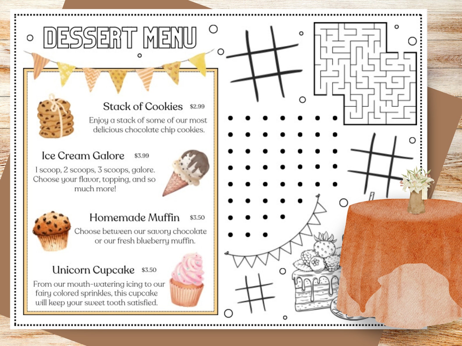 Printable Menus for Pretend Play, Dramatic Play, Imagination Props ...