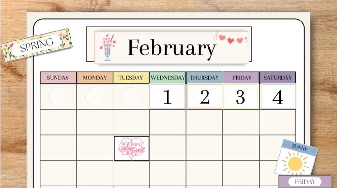 Printable Visual Calendar Board for Preschooler, Editable Calendar ...
