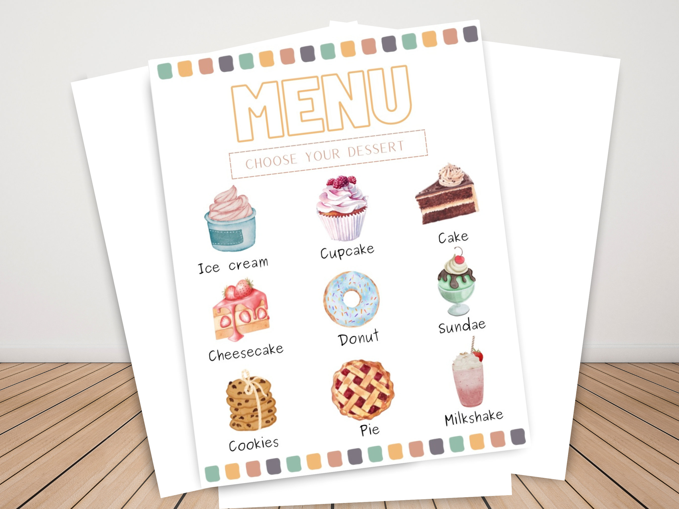 Kids Printable Play Menus, Breakfast Menu, Lunch Menu, Dinner Menu ...