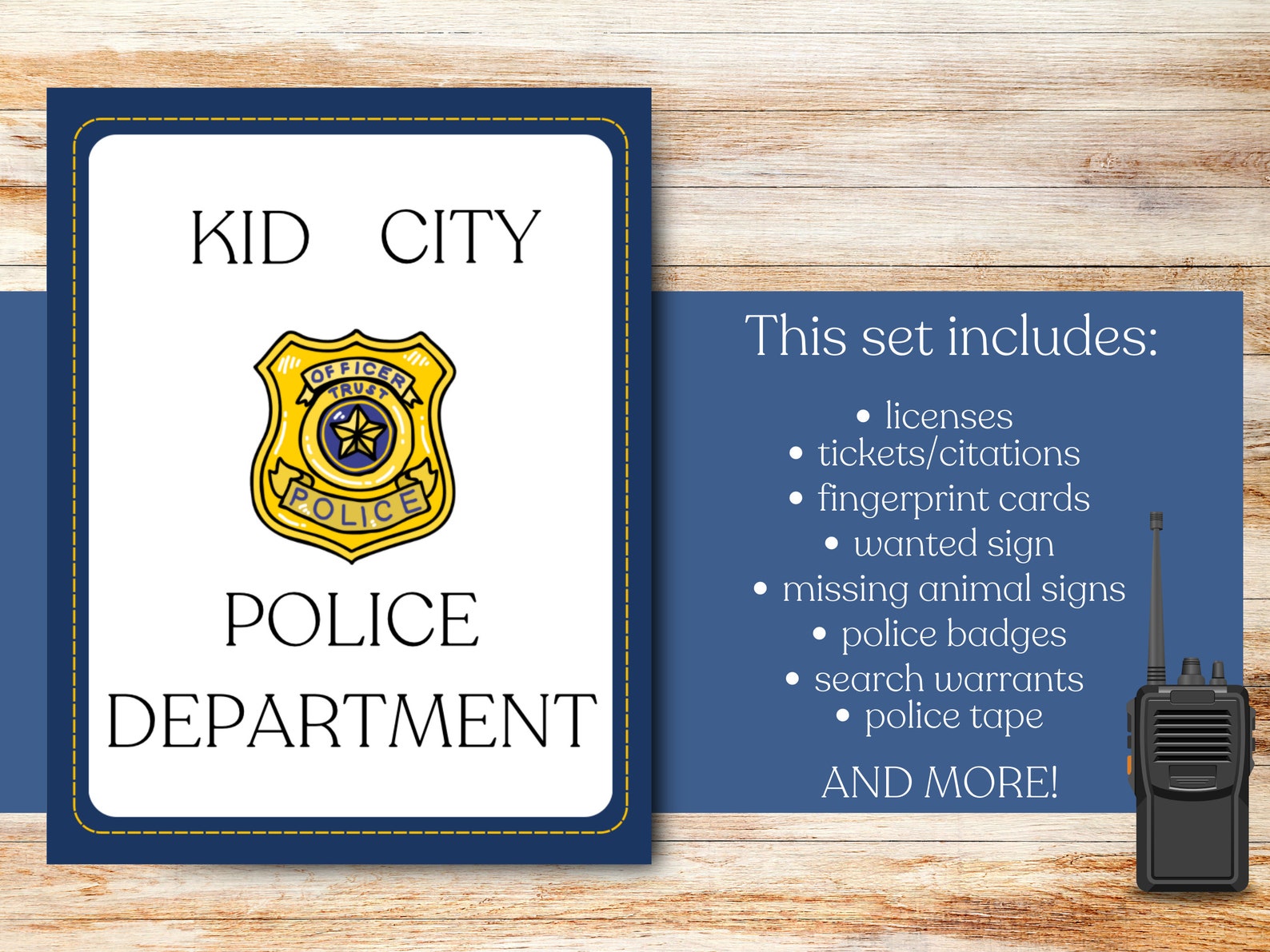 Police Dramatic Play for Kids, Pretend Police Department, Kid's Pretend ...