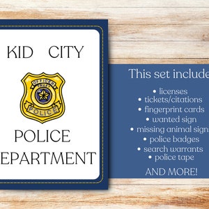 Police Dramatic Play for Kids, Pretend Police Department, Kid's Pretend ...