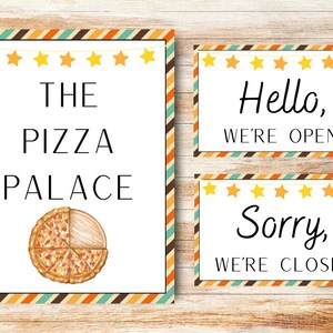 Pizza Shop Pretend Play, Dramatic Play for Kids, Pretend Play Menus ...