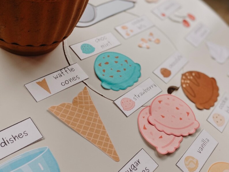 Ice Cream Shop Dramatic Play Pretend Play for Kids Printable - Etsy