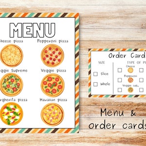 Pizza Shop Pretend Play, Dramatic Play for Kids, Pretend Play Menus ...
