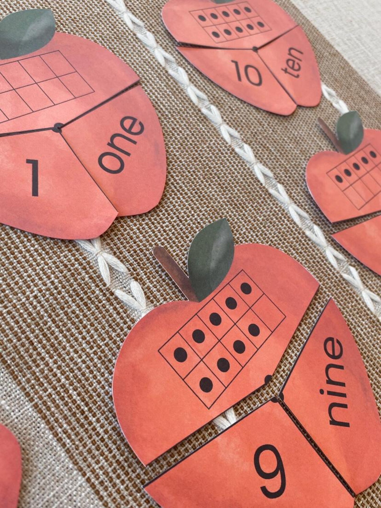 Fall Number Puzzles, Counting Practice With Numbers 1-10, Ten Frames ...