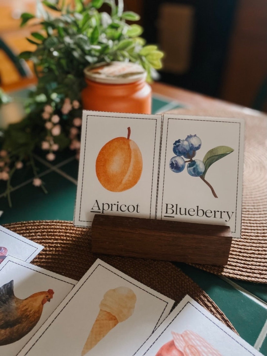 Farmer's Market Educational Flashcards, Alphabet Flashcards for Kids ...