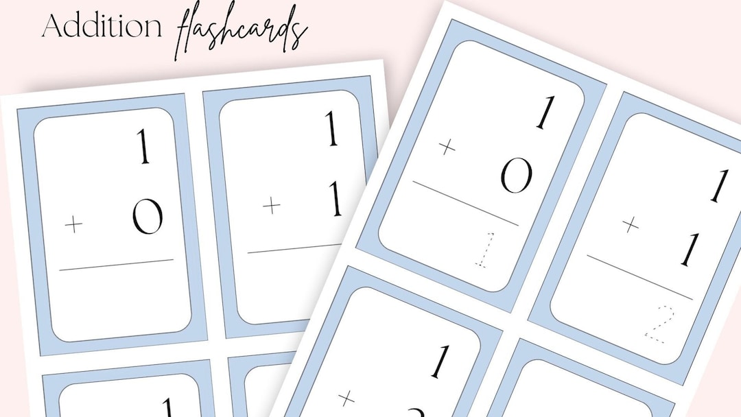 Addition Flashcards Printable | Kindergarten Math | Math Flashcards ...