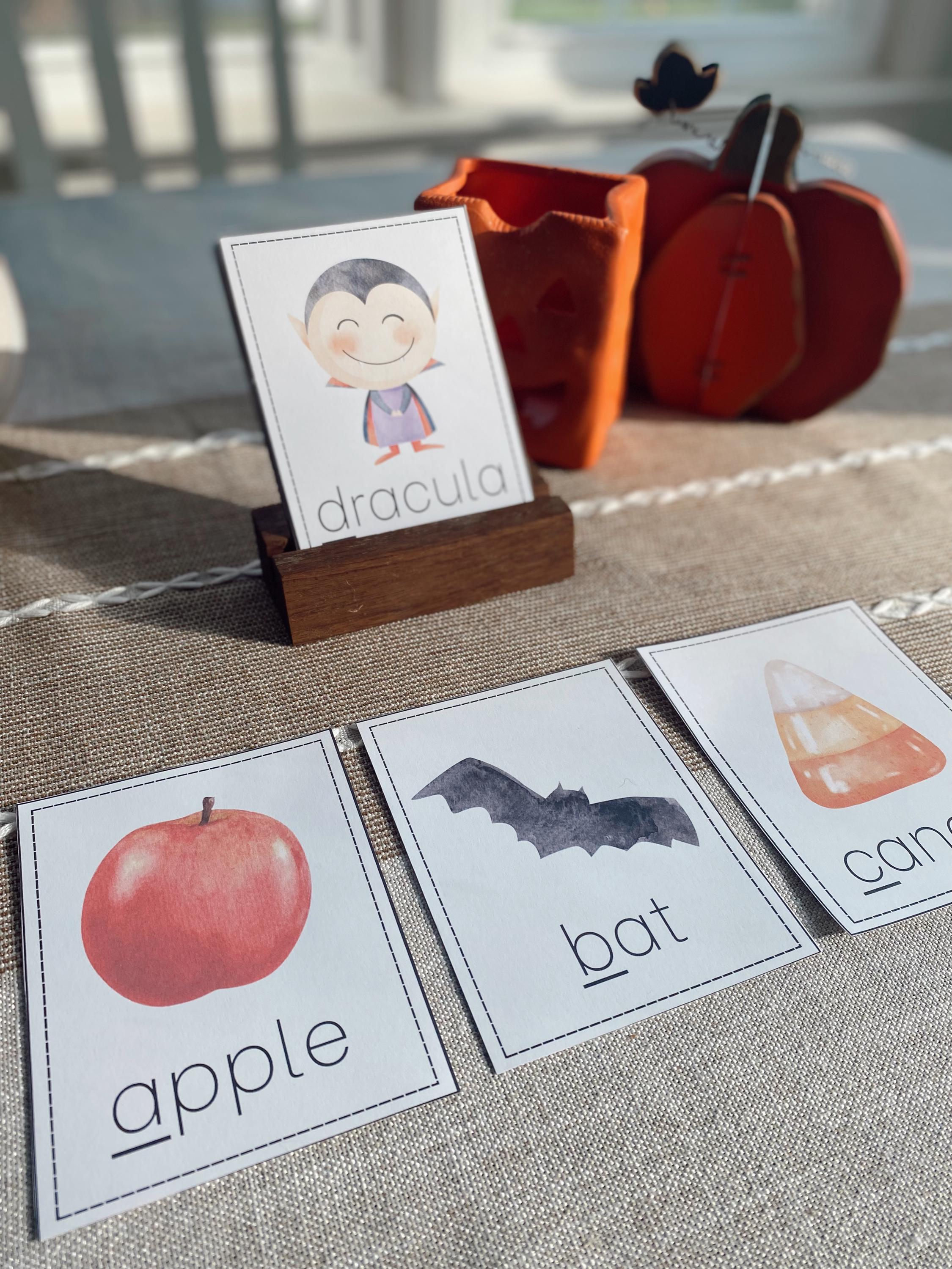 Halloween Flashcards for Kids, Abc Flashcards, Homeschool Resources ...