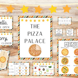 Pizza Shop Pretend Play, Dramatic Play for Kids, Pretend Play Menus ...