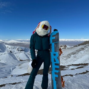 Blue Bunny Balaclava Mask, Ski Helmet Mask, Helmet Cover, Helmet ...