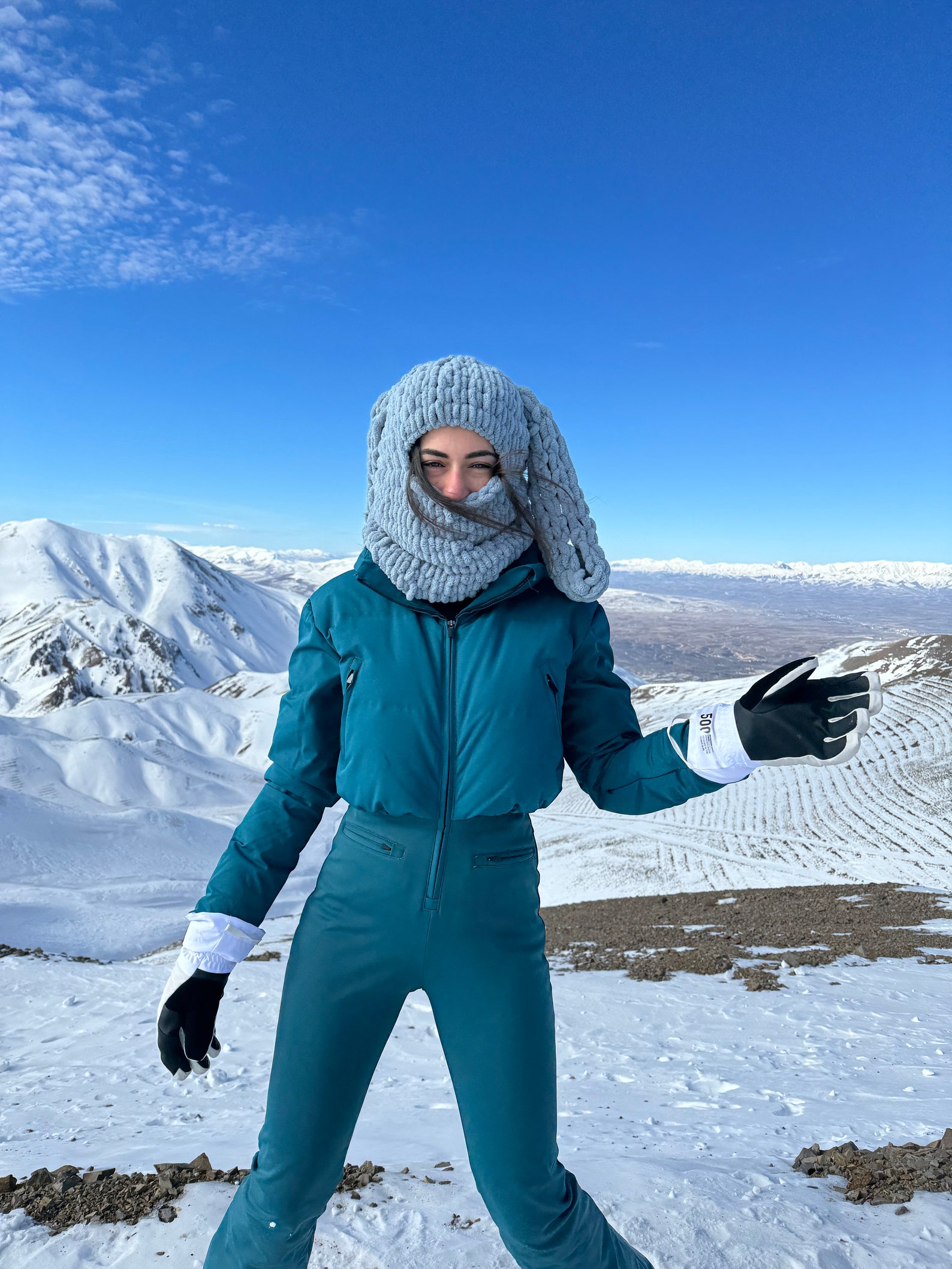 Blue Bunny Balaclava Mask, Ski Helmet Mask, Helmet Cover, Helmet ...