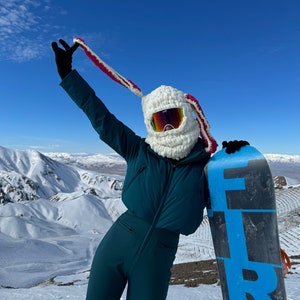 Blue Bunny Balaclava Mask, Ski Helmet Mask, Helmet Cover, Helmet ...