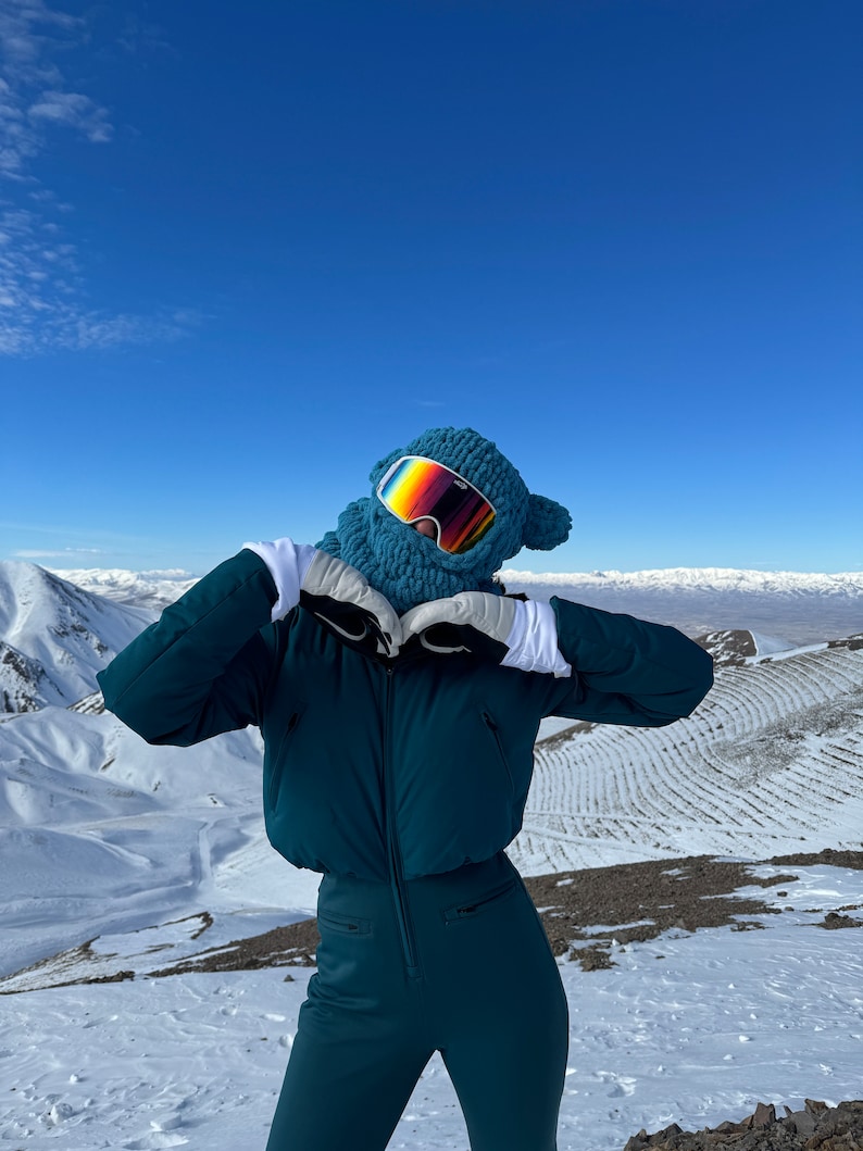 Blue Bear Ear Balaclava Mask, Ski Helmet Mask, Helmet Cover Protector ...