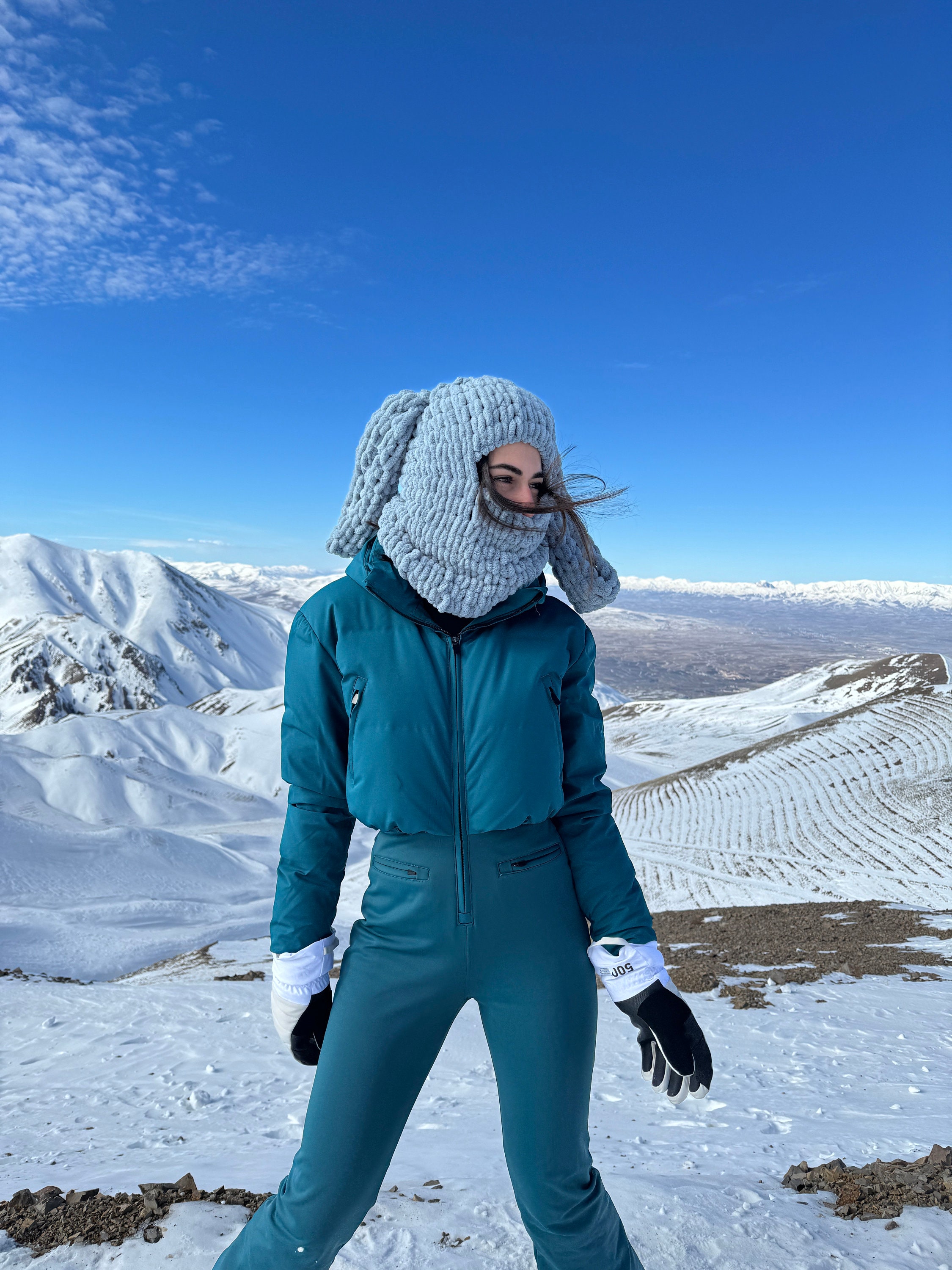 Blue Bunny Balaclava Mask, Ski Helmet Mask, Helmet Cover, Helmet ...
